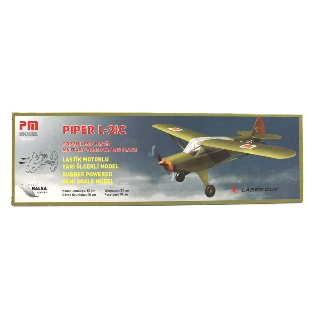 PM 2009 Piper L 21C - Rubber Powered Balsa Model Airplane Kit ...