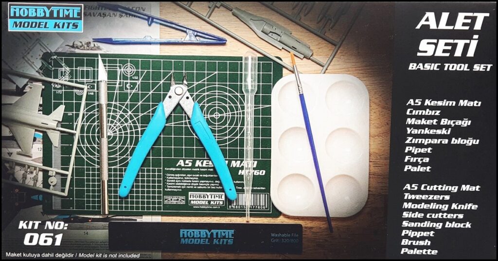 Hobbytime 061 8 Pieces, Modellers Hand Tool Set - Hobbytime Model Kits